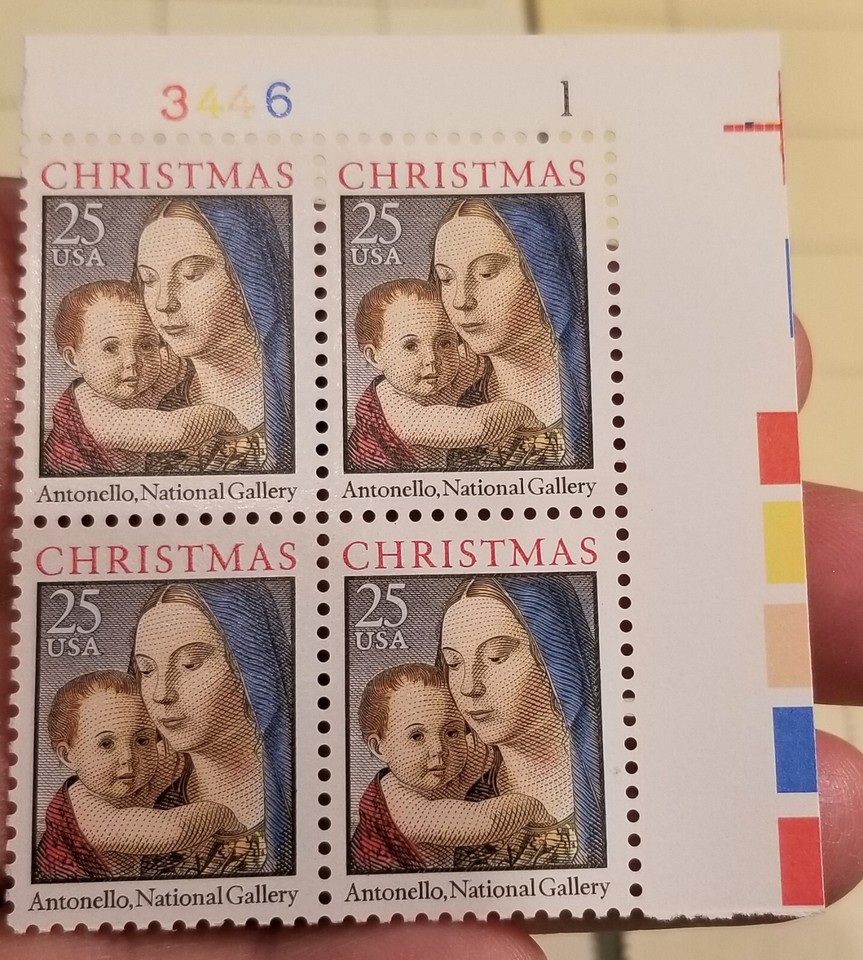 LG CHRISTMAS STAMP PB LOT NATIVITY~ANGELS~MADONNA CHILD~1414~1444~1471 ...