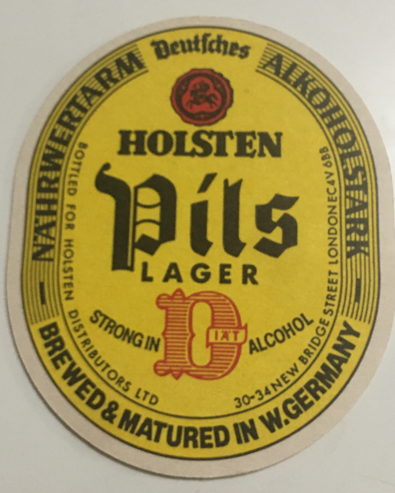 Vintage Holsten Pils Lager Pub Beer Coaster West Germany | eBay