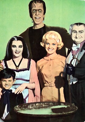 The Munsters Herman Munster & Family Cast TV Show Vintage Postcard From ...