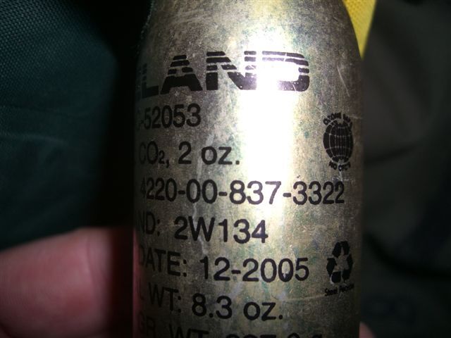 Military LRU-18/U “Vee Bottom” or “Canoe” Life Raft Assembly with CO2 ...