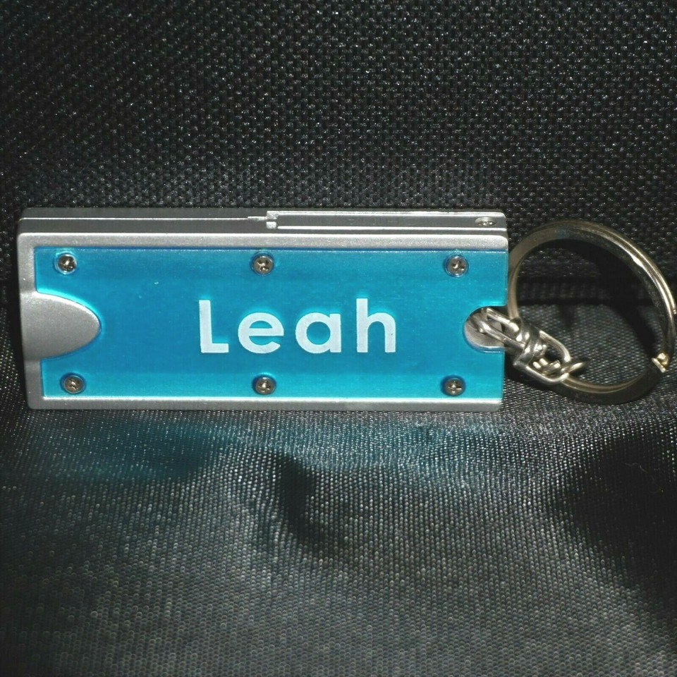 Personalized Keychain Light Up Key Ring Choose Name Colorful Mini Flash ...