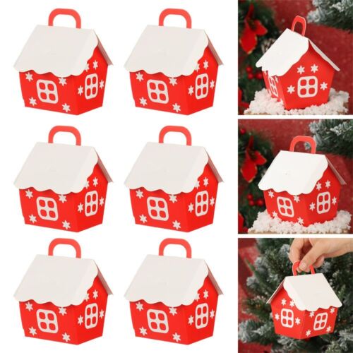 Year Xmas Decoration Supplies Red Candy Box Christmas Gift Pocket ...