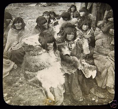 ONA INDIANS IN STRAITS OF MAGALLANES, NEAR PUNTA ARENAS, CHILE, MAGIC ...