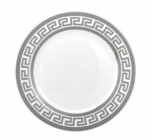 20 Piece Platinum Greek Key Bone China Dinner Serving Dish Set for 4 ...