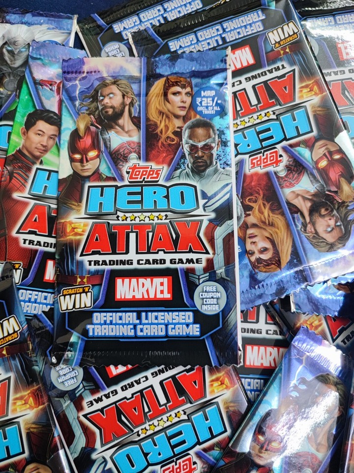 1000 x Topps Marvel Tcg cards sealed Hero Attax 2022 booster pack hobby ...