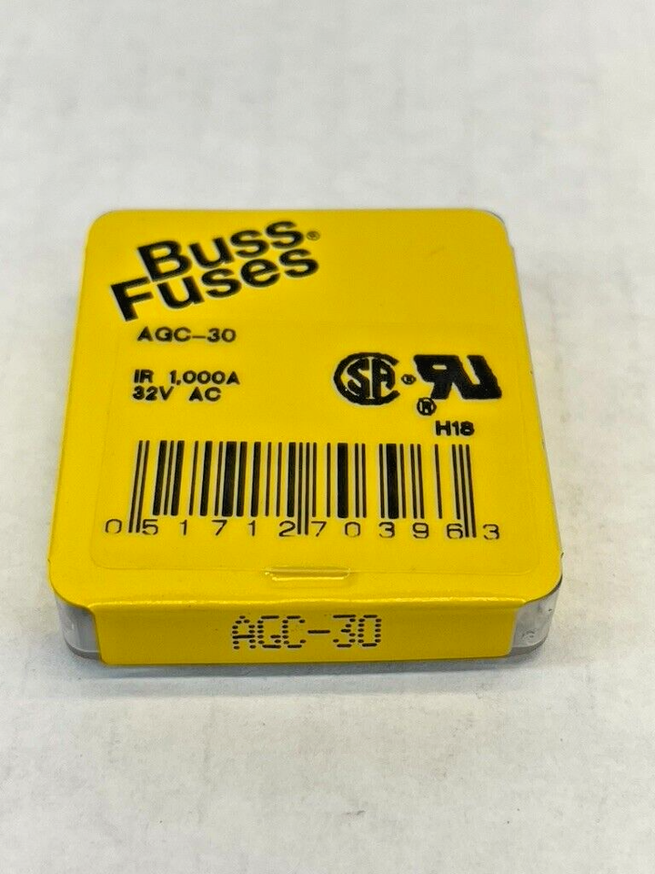30 Amp Bussman AGC30 Inline Glass Fast Blow automotive fuse NOS - Pack ...