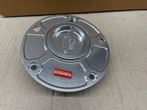 Accossato Silver Gas SIlver Cap for Yamaha (many) Quick Turn Fuel cap ...