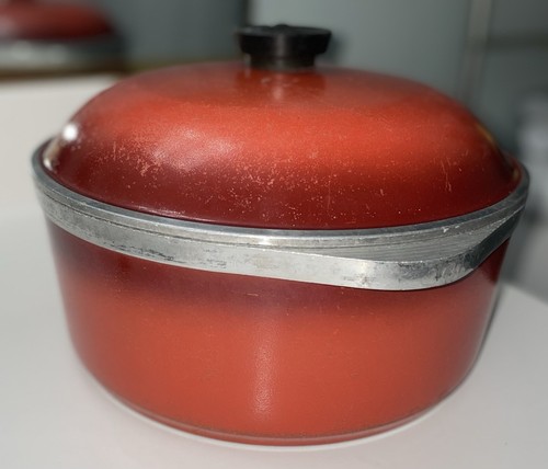 Vintage Club Cookware 4 Quart Aluminum Dutch Oven Pot Red | eBay