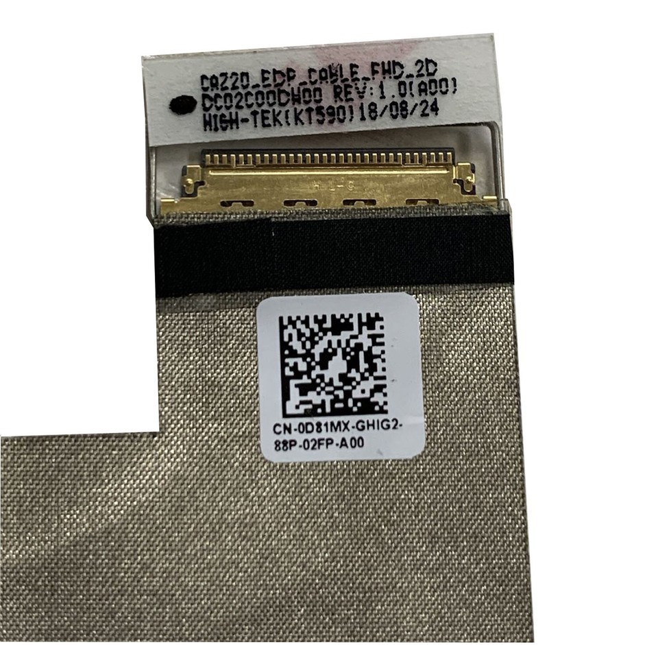 FOR Dell Latitude 7480 7490 FHD 14" LCD Video Ribbon Cable 0D81MX ...