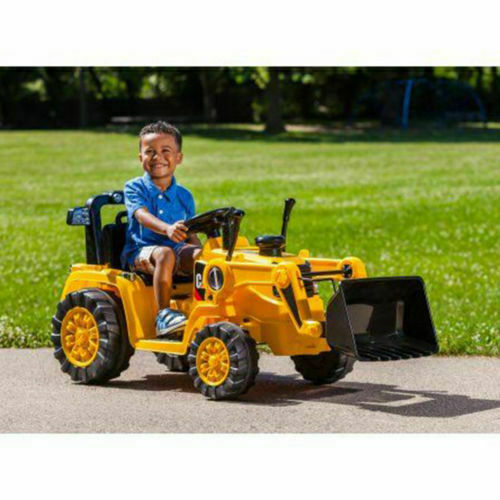Battery Powered Tractor 6v Toddler Bulldozer Excavate Electric Kid Ride ...