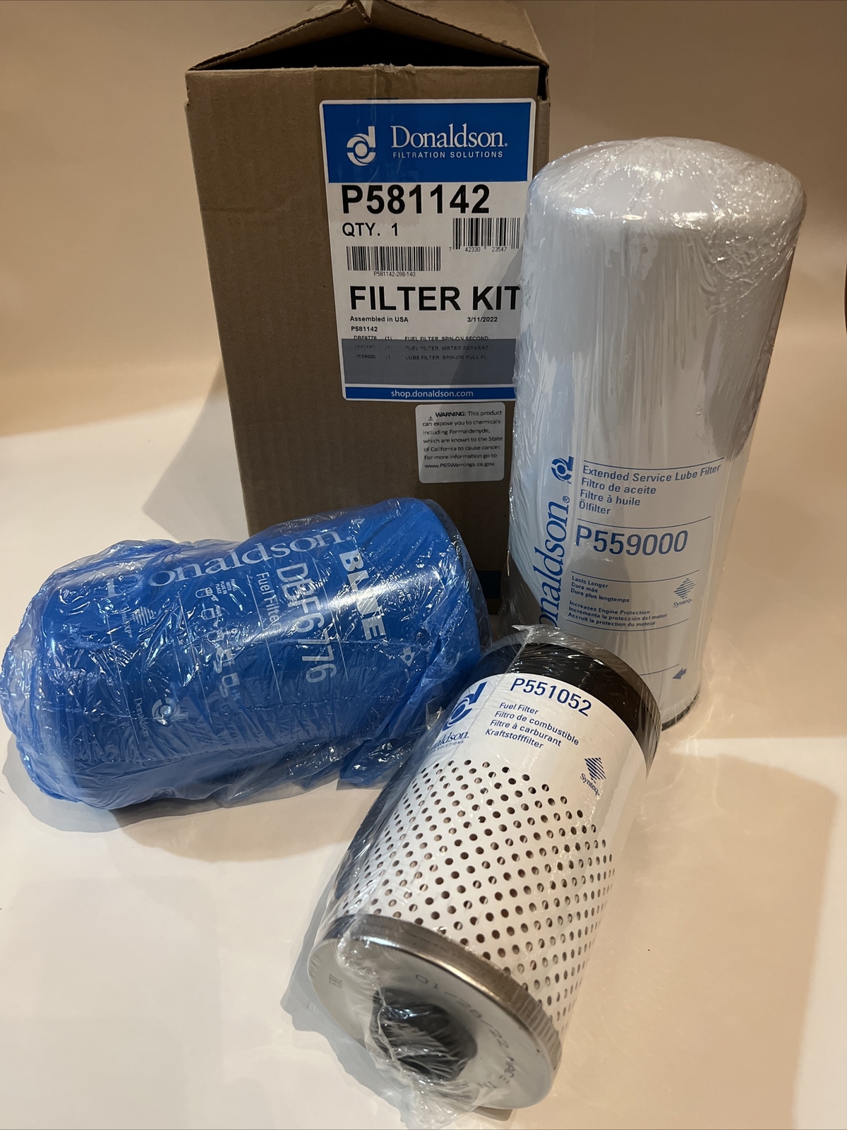 Donaldson Filtration Solution P581142 Filter Kit (DBF6776, P551052 ...