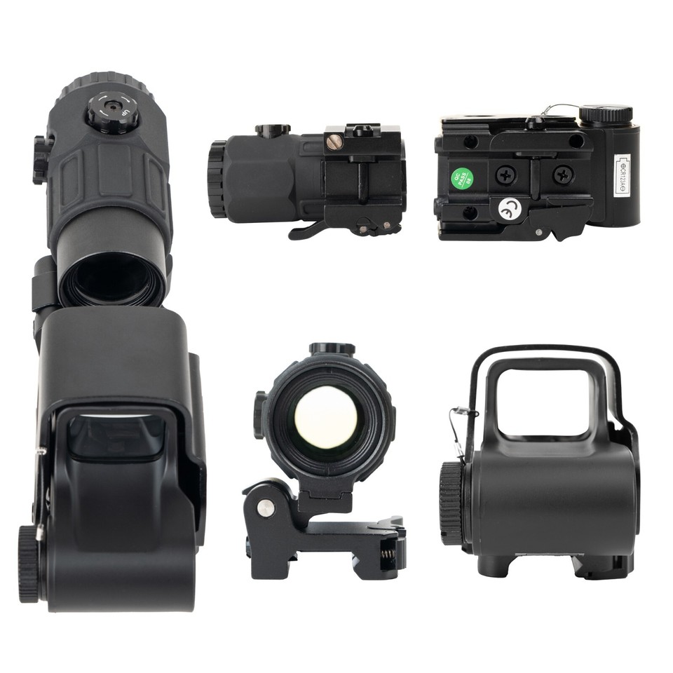 558+G45 Holographic Sight w/ 5x Magnifier Red Green Dot Holo Clone Full ...
