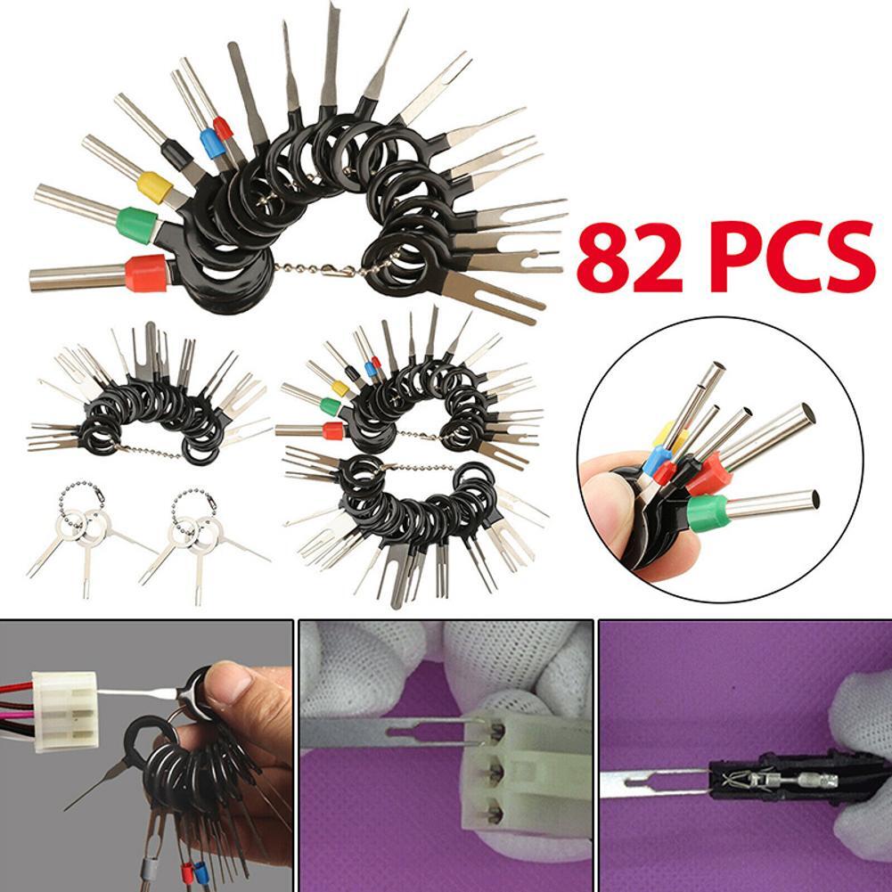 82PC Single/Double/Three Pin Car Electrical Terminal Plug Wiring ...