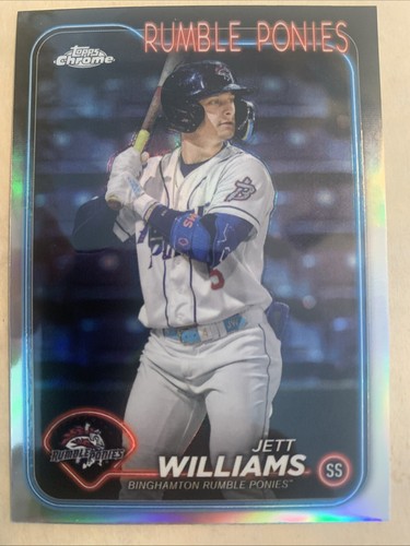 Jett Williams Chrome Refractor Rookie 2024 Topps Pro Debut Card #PDC-21 ...