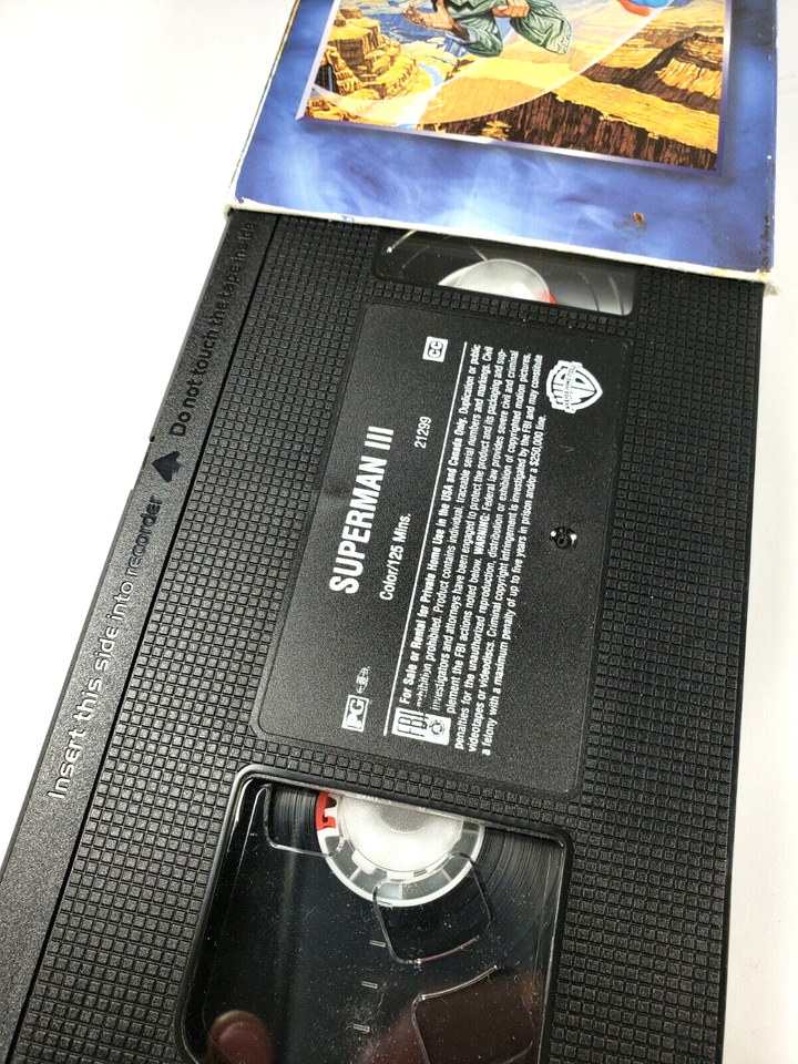 Superman 3 VHS Classic Richard Pryor Christopher Reeve 2001 85392129935 ...