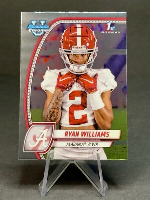 2024 Bowman Chrome 1st University Ryan Williams Alabama #53 Rookie Base ...