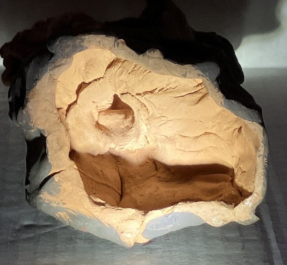 OOAK Hand Sculpted Clay Grotesque Woman and Man,Praying Figurines | eBay