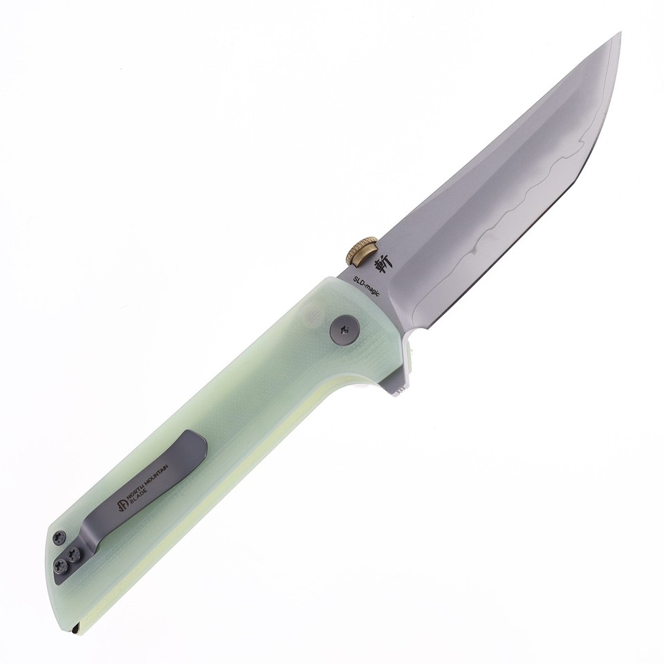 North Mountain Blades Folding Knife Jade G10 Handle SLD-Magic Chop2 ...