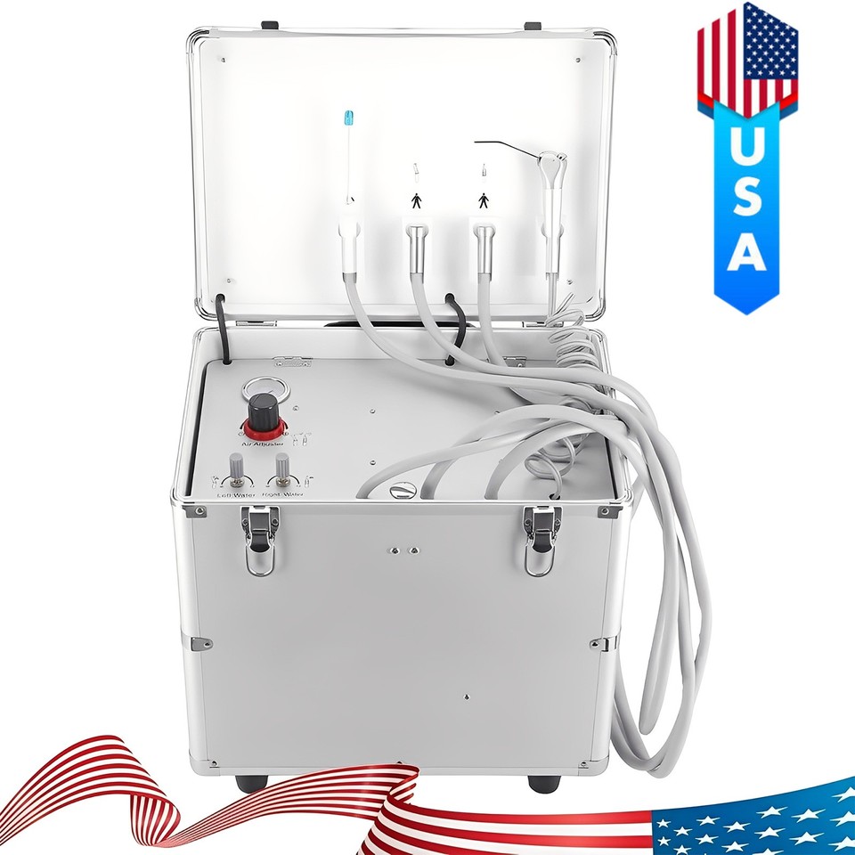 Dental Mobile Portable Delivery Unit Air Compressor Syring Suction ...
