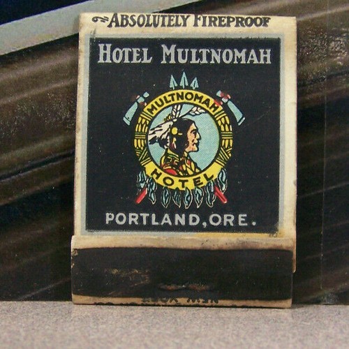 Vintage Matchbook Cover Y6 Portland Oregon Multnomah Indian Native ...