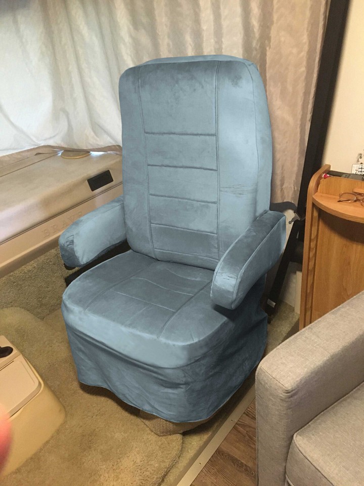 Nice 16 0unce Velour Motorhome,RV Captain Chair Seat Covers Fits Beaver ...