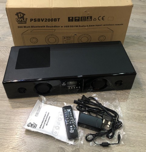 Pyle 300 Watt Bluetooth USB/SD/FM Radio Soundbar System with Remote ...