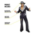 Mens Black PIMP DADDY Costume + Hat 1970s Big Daddy Velvet Suit ...