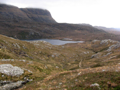 Photo 6x4 Hillside above north end of Loch na Gaimimh Allt na Clach ...