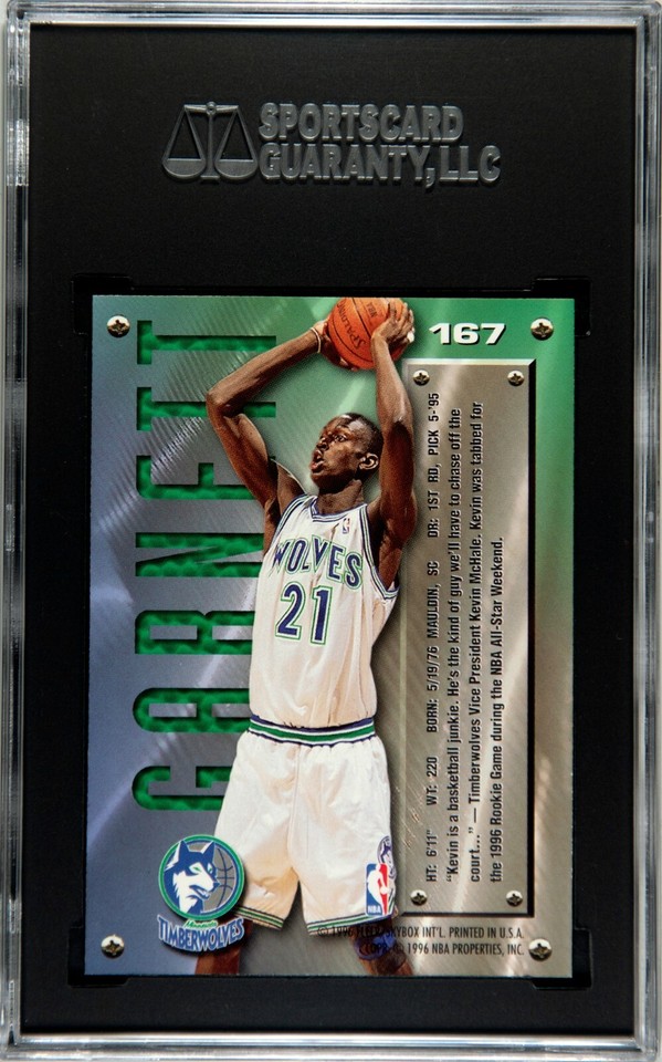 1995-1996 Fleer Metal Kevin Garnett Rookie Card #167 Graded SGC 9.5 ...