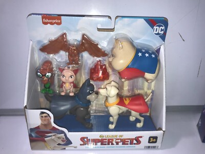 Fisher-Price DC League of Super-Pets Figure Multi-Pack, Set of 6 ...