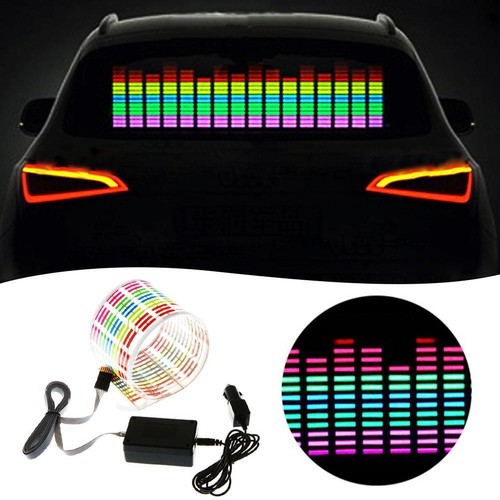 45cm RGB Car Music Rhythm LED Flash Light Sound Activated Equalizer AU ...