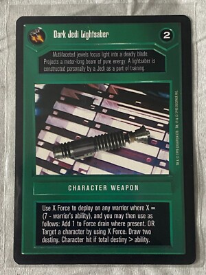 Decipher Star Wars CCG Premiere BB DARK JEDI LIGHTSABER Card NM | eBay