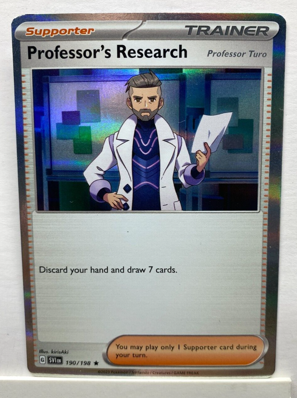 Pokemon TCG Professor's Research (Professor Turo) 190/198 Holo Rare ...
