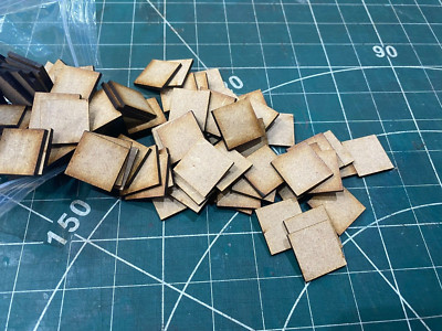 MDF Square Bases 2 cm (20 mm) Square corners (50 in pack) Craft 2mm MDF ...