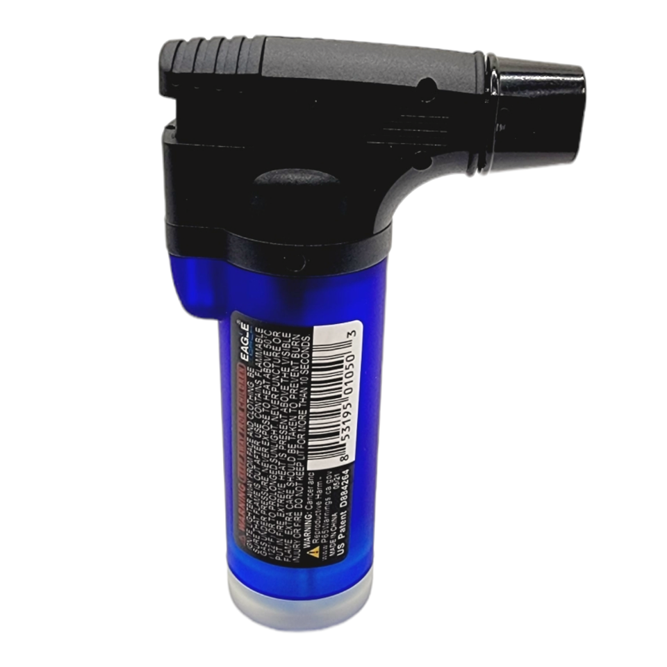 Eagle Torch Gun Lighter Butane Refillable Semi Transparent BLUE Tank | eBay