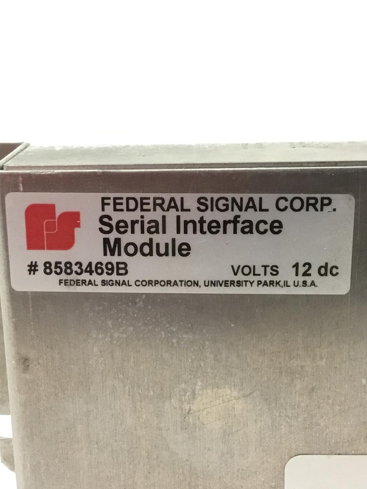 Federal Signal Serial Interface Module 8583469B 12V DC Working FREE ...