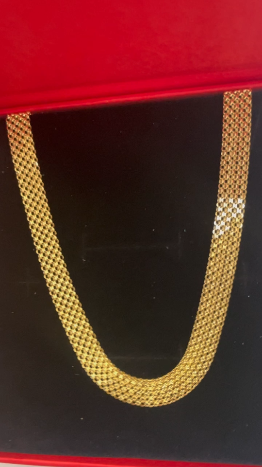 14k Yellow Gold Bismark Chain Choker Necklace - Gold Bismarck Chain 7mm ...