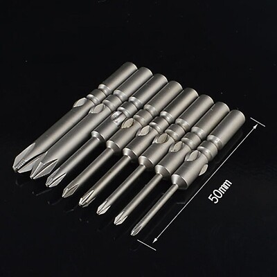 10Pc PH0 PH1 PH2 Phillips Head Screw Bit Set Impact Driver Drill 5mm ...