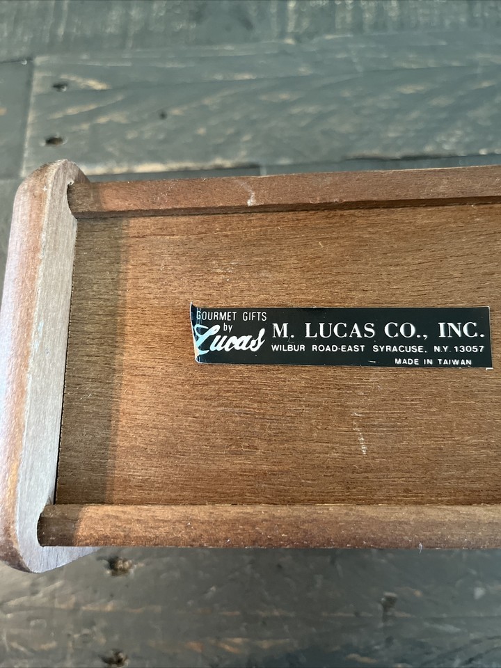 Lucas Co. Vintage Wooden Recipe Box KG5 | eBay