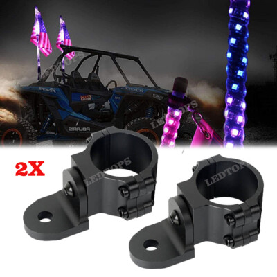 2 Pack UTV ATV Mount Brackets For LED Whip Light Bar Pods 1.75"-2 ...