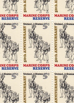 Marine Corps Reserve Mint Sheet of 50 Stamps, Scott #1315, MNH, Free ...