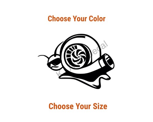 Racing Turbo Snail Slow Car Vinyl Sticker Car Window Bumper Laptop ...
