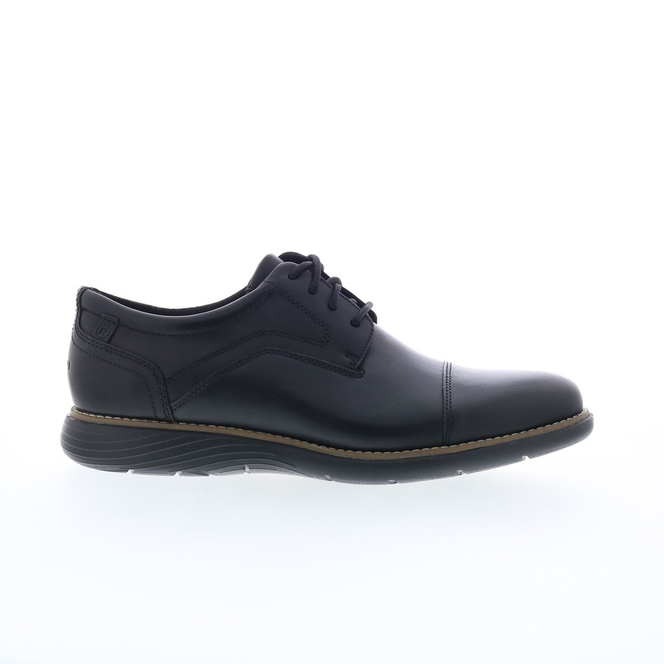Rockport Garett Cap Toe CJ2960 Mens Black Wide Oxfords & Lace Ups Shoes ...