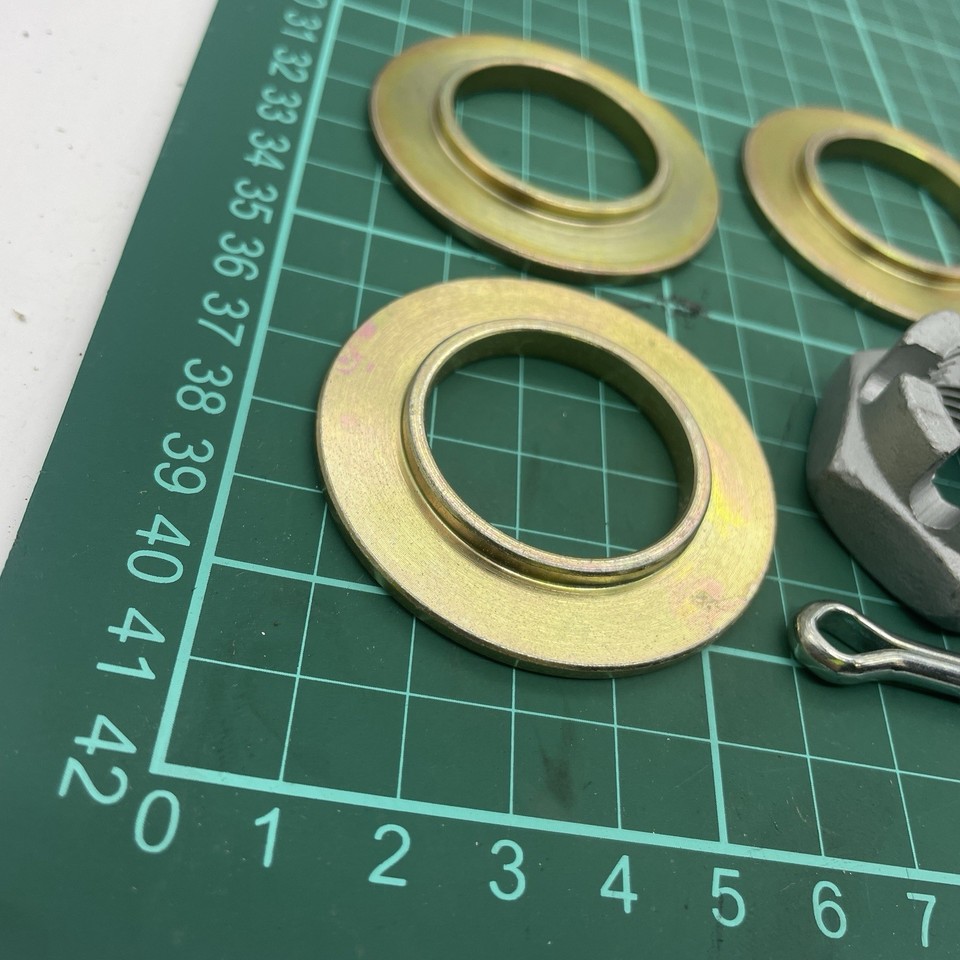 Castle Nut + Split Pin and 5 Spacer Lipped Washers Possibly fits Toyota ...