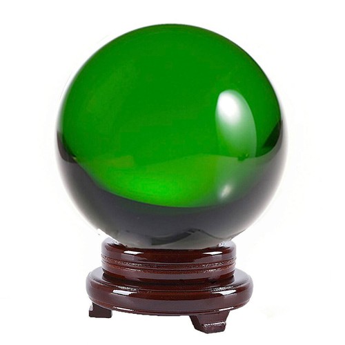 50-200mm Crystal Meditation Divination Sphere Crystal Ball with Wood ...