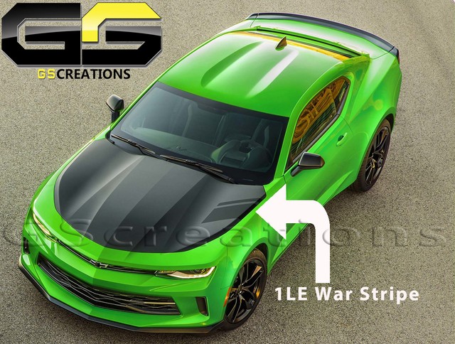 6th Gen Camaro SS Zl1 1le Black War Stripe Hood Decal for sale online ...