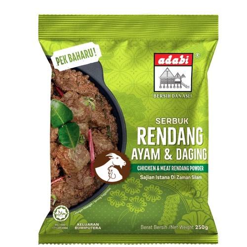 3x ADABI Chicken & Meat Rendang Powder (Serbuk Rendang) 250g | eBay