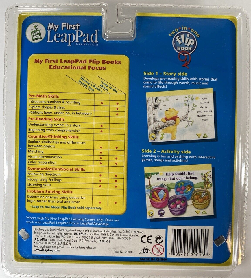 My First LeapPad Leap Frog Disney Pooh's Honey Tree Flip Book ...