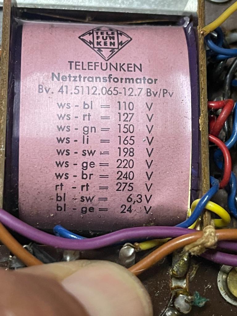 TELEFUNKEN 1 x power transformer for tube amplifier vintage | eBay