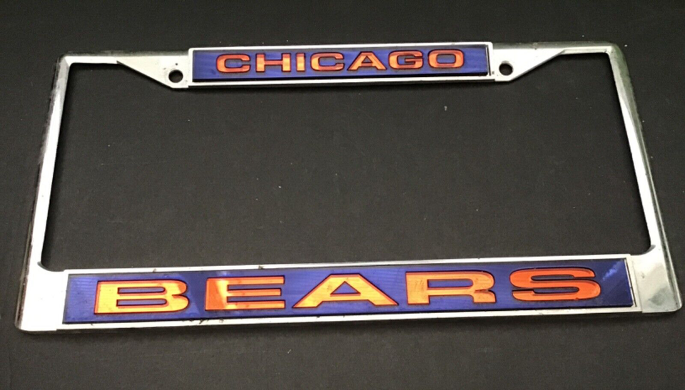 Chicago Bears License Plate Frame Vintage NFL football | eBay